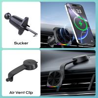 China QI2 All-Metal Car Phone Holder with Fast Charging and Ambient Light for sale