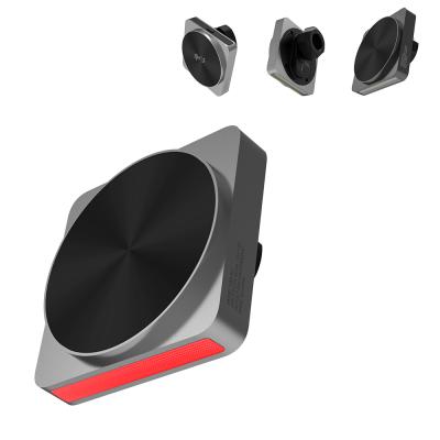China Q2 Wireless Charger All-Metal Design 15w Fast Charging Car Magnetic Wireless Charger Ambient Light Projection for sale