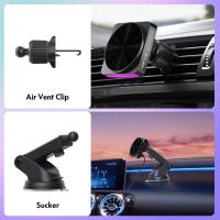 China QI2 15w Wireless Charger With Black Technology Sound Pickup And Ambient Light For Car Phone Holder for sale
