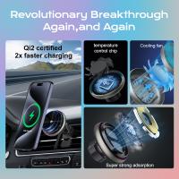 China Adjustable Lighting Modes And High-End Look In Iphone Wireless Charger With CD Pattern Lenses And Metal Frame for sale
