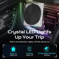 China Iphone Car Charger Super Strong Magnetic Suction 360-Degree Rotation Wireless 9-Color RGB Light Fast Charging for sale