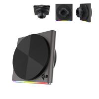 China 360-Degree Rotation Magsafe Car Mount Ultra-Thin Design Metal Material 9-Color RGB Light Effect Fast Charging for sale