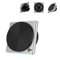 China High-End Metal Magnetic Car Mount 9-Color RGB Light Effect Ultra-Thin Design One-Hand Operation Fast Charging for sale