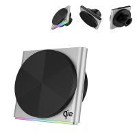 China QI2 Magnetic Car Mount Charger For IPhone 9-Color RGB Light Effect 360-Degree Rotation Fast Charging Ultra-Thin Design for sale