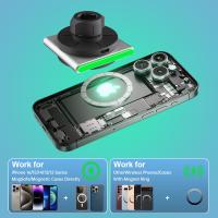 China QI2 Magnetic Car Mount Charger For IPhone 9-Color RGB Light Effect 360-Degree Rotation Fast Charging Ultra-Thin Design for sale