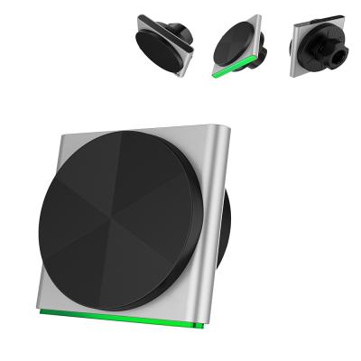 China Wireless Fast Charging For Iphone 15 Pro Max Magnetic Car Mount 9-Color RGB Light Effect Black Technology Sound Pickup for sale