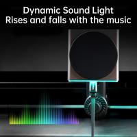 China Wireless Fast Charging For Iphone 15 Pro Max Magnetic Car Mount 9-Color RGB Light Effect Black Technology Sound Pickup for sale