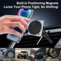 China QI2 Ultra-Thin Design Pickup Lamp, Metal, Super Strong Magnetic Suction, Wireless Car Mounted 9-Color RGB Light Effect Projection Ambient Lamp, One-Hand Operation, 360-Degree Rotation, Fast Charging for sale