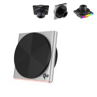 China 15w Wireless Charger For Cars Ultra-Thin Design 9-Color RGB Light Effect Magnetic Suction One-Hand Operation Fast Charging for sale