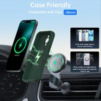 China Strong Magnetic Stability Ultra-Thin Fan Cooling Fast Charging Car Phone Holder For Automotive With Original Air Duct Design for sale