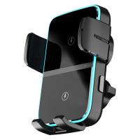 China Semi-automatic Intelligent Induction Wireless Car Charger with 1 Year Warranty and ABS+PC Material for iPhone for sale