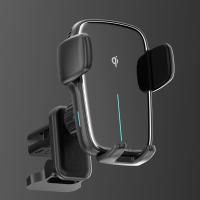 China 15W Fast Charging Wireless Car Phone Holder with Auto Matching Coil and Type C Connection for sale