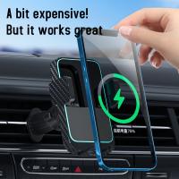China Aluminum Alloy iPhone Wireless Charger with 12-24V Voltage and FOD Automatic Recognition for Hands-Free Car Use for sale