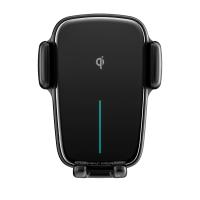 China Dual Motor FOD Induction Auto-Align Wireless Charging Station Car Phone Holder with 1 Year Warranty for sale