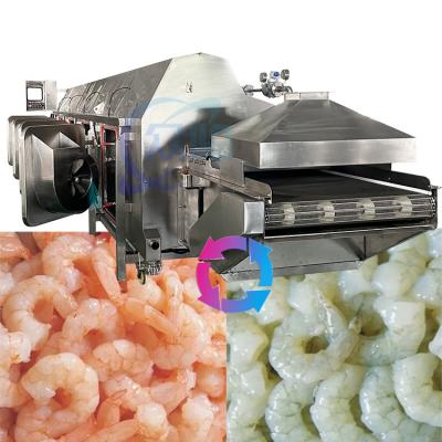 China 1000KG/H Vegetable Blanching Machine Stainless Steel Shrimp Processing Machine for sale