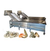 China 1500kg/H Prawn Cleaning Machine Lettuce And Cabbage Air Spray Washing Machine for sale