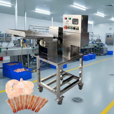 China Anti Erosion Shrimp Cutting Machine 90-120Pcs/Min Prawn Cutter Automatic for sale