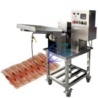China Anti Erosion Shrimp Cutting Machine 90-120Pcs/Min Prawn Cutter Automatic for sale
