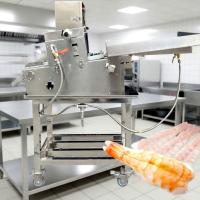 China Anti Erosion Shrimp Cutting Machine 90-120Pcs/Min Prawn Cutter Automatic for sale