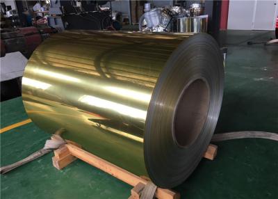 China Alloy 1050 Gold Color PE Coating Polished Aluminum Coil For ACP Products for sale