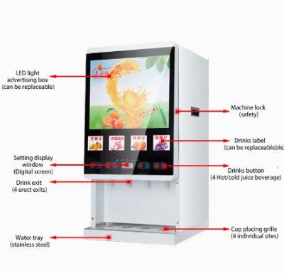 China Metal Juice Vending Machine Automation With LED Lighting System for sale