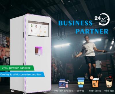 China Milk Tea Instant Fresh Orange Juice Vending Machine Automatic With Touch Screen for sale
