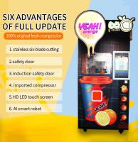 China Frozen Iced Fresh Juice Vending Machine Automatic Orange Apple Vending Machine for sale