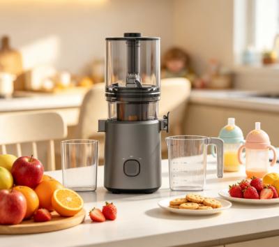 China Fresh Smart HJ303 Extra-Wide Slow Masticating Juicer – 155mm Chute for Whole Pineapple & Apple, 200W Cold Press, Large 2400ml Hopper & Self-Cleaning for Family Use for sale