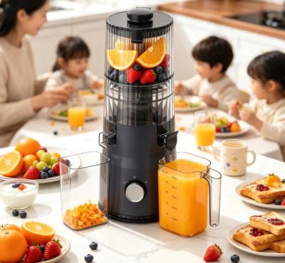 China Fresh Smart HJ103 Compact Slow Masticating Juicer – Space-Saving Design with 135mm Wide Chute, 200W Cold Press & Self-Cleaning for Small Kitchens for sale