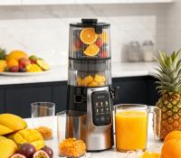 China Fresh Smart HJ102D Multi-Function Slow Masticating Juicer – Embrace a Healthier Lifestyle with 6 Modes, 135mm Wide Chute, 200W Cold Press & Self-Cleaning for sale