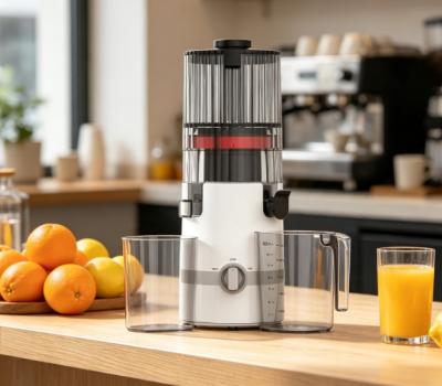 China Fresh Smart HJ102B Slow Masticating Juicer – The Ultimate Family Wellness Tool with 135mm Chute, 200W Cold Press, Self-Cleaning & Secure Safety Design for sale