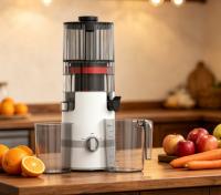 China Fresh Smart HJ102B Slow Masticating Juicer – Start Every Day with Fresh Nutrition with 135mm Chute, 200W Cold Press, Self-Cleaning & Lock for Family Safety for sale