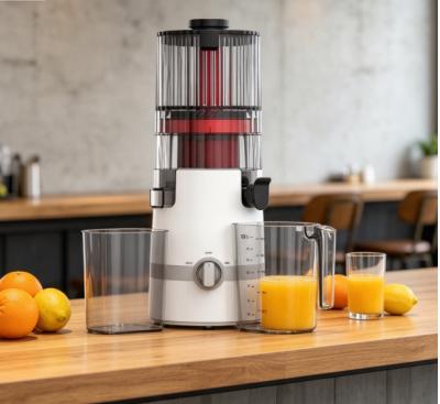 China Fresh Smart HJ102B Slow Masticating Juicer – The Joy of Fresh Juice Made Safe & Simple with 135mm Chute, 200W Cold Press, Self-Cleaning & Family Lock for sale
