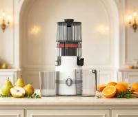 China Fresh Smart HJ102B Slow Masticating Juicer – The Safe Start for Healthy Families with Smart Lock Technology, 135mm Chute, 200W Cold Press & Self-Cleaning for sale