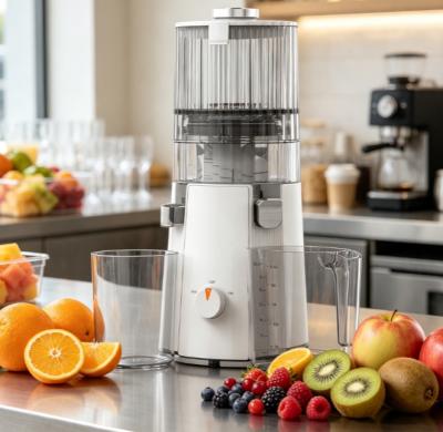 China Fresh Smart HJ102A Slow Masticating Juicer – Nutrient-Preserving Cold Press Extractor with 135mm Whole-Fruit Chute, Self-Cleaning & Dual-Voltage for Global Use for sale