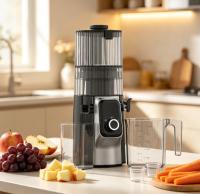China Ergonomic 116° Control Slow Masticating Juicer HJ102C Large Capacity Cups for sale