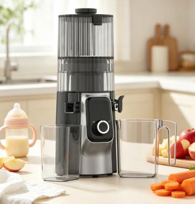 China Compact Countertop Slow Masticating Juicer HJ102C, Whole Apple Feed Low Noise Juice Machine for sale