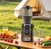 China HJ102C White Slow Masticating Juicer – 135mm Wide Chute, 200W Motor, 1000ml Juice Cup, <70dB Quiet Operation for sale