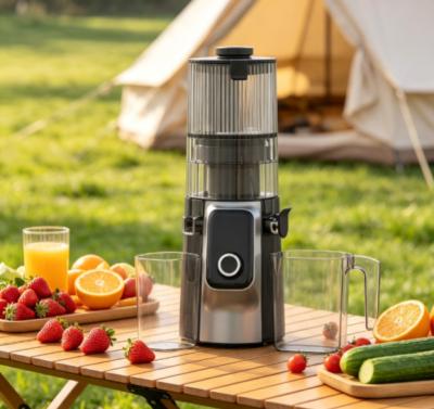 China HJ102C White Slow Masticating Juicer – 135mm Wide Chute, 200W Motor, 1000ml Juice Cup, <70dB Quiet Operation for sale