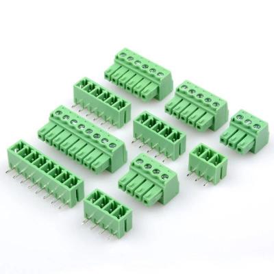 China 3.5mm Pitch PCB Pluggable Screw Terminal Blocks Plug + Right Angle or Straight Socket for sale