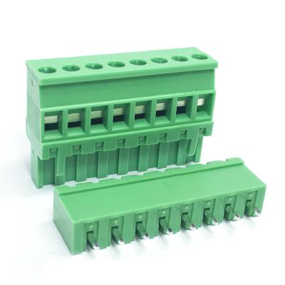 China 5.08mm Pitch PCB Screw Terminal Blocks Plug Straight Pin Header Horizontal Wiring Entry for sale