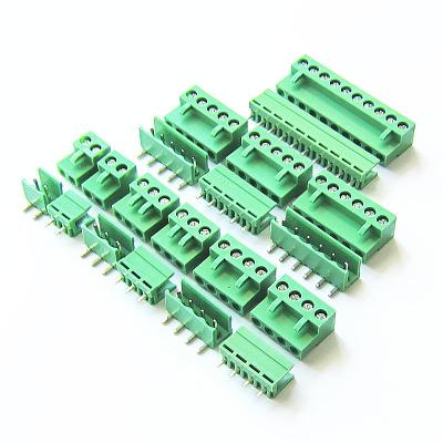 China 3.96mm Pitch PCB Pluggable Screw Terminal Blocks Plug + Pin Header Socket Green HT3.96 for sale