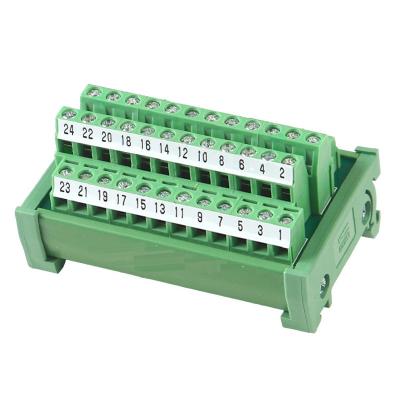 China 24 Ways Power Supply Wiring Hub Distribution Splitter Terminal Blocks Breakout Board for sale