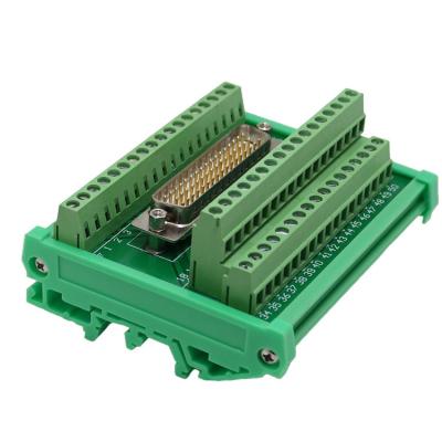 China DB50 Male socket D Sub terminal block breakout board adapter cable connector DIN Rail Type for sale