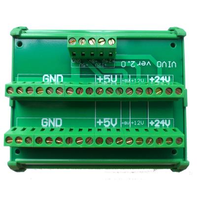 China DC 24V 8V 12V 5V Power Supply Source Wiring Distribution Splitter Terminal Blocks Breakout Board for sale