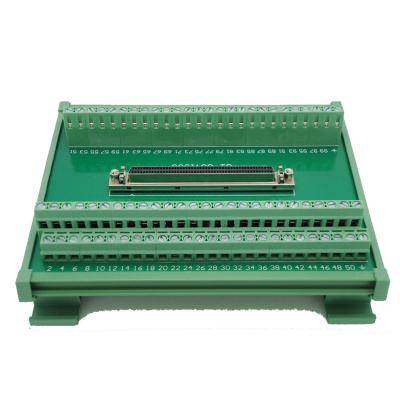 China SCSI 100 Pin Connector DIN Rail Mounting Type Terminal Blocks Module for sale