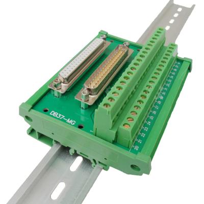 China DB37 D Sub 37 Pin Male Female Dual Connectors Terminal Block Wiring Breakout Board for sale