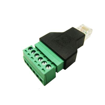 China RJ12 6P6C Connectors Modular Plugs to 6 Pin Screw Terminal Blocks Adapter for sale