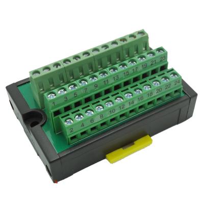 China PLC Wiring Distribution Board Terminal Blocks Plate 24 Ways Universal for sale