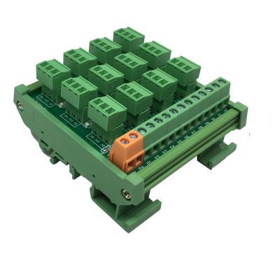 China PLC Sensor Signal Input Distribution Module Terminal Blocks Connection Board 12 Arrays for sale